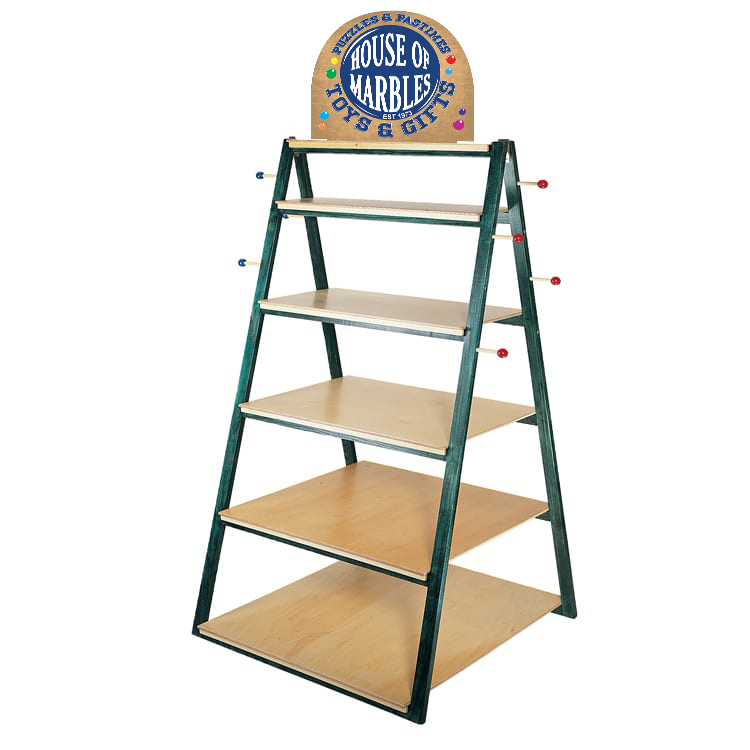 Présentoir en forme de A en magasin – House of Marbles France